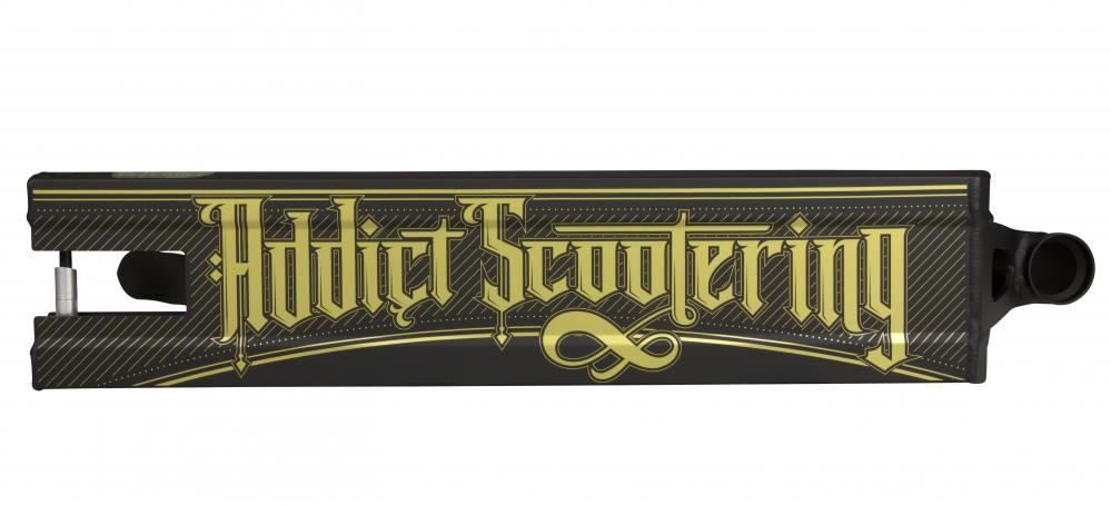 Addict Scooter Deck Defender 3.0 - Black / Gold | Skatewarehouse.co.uk