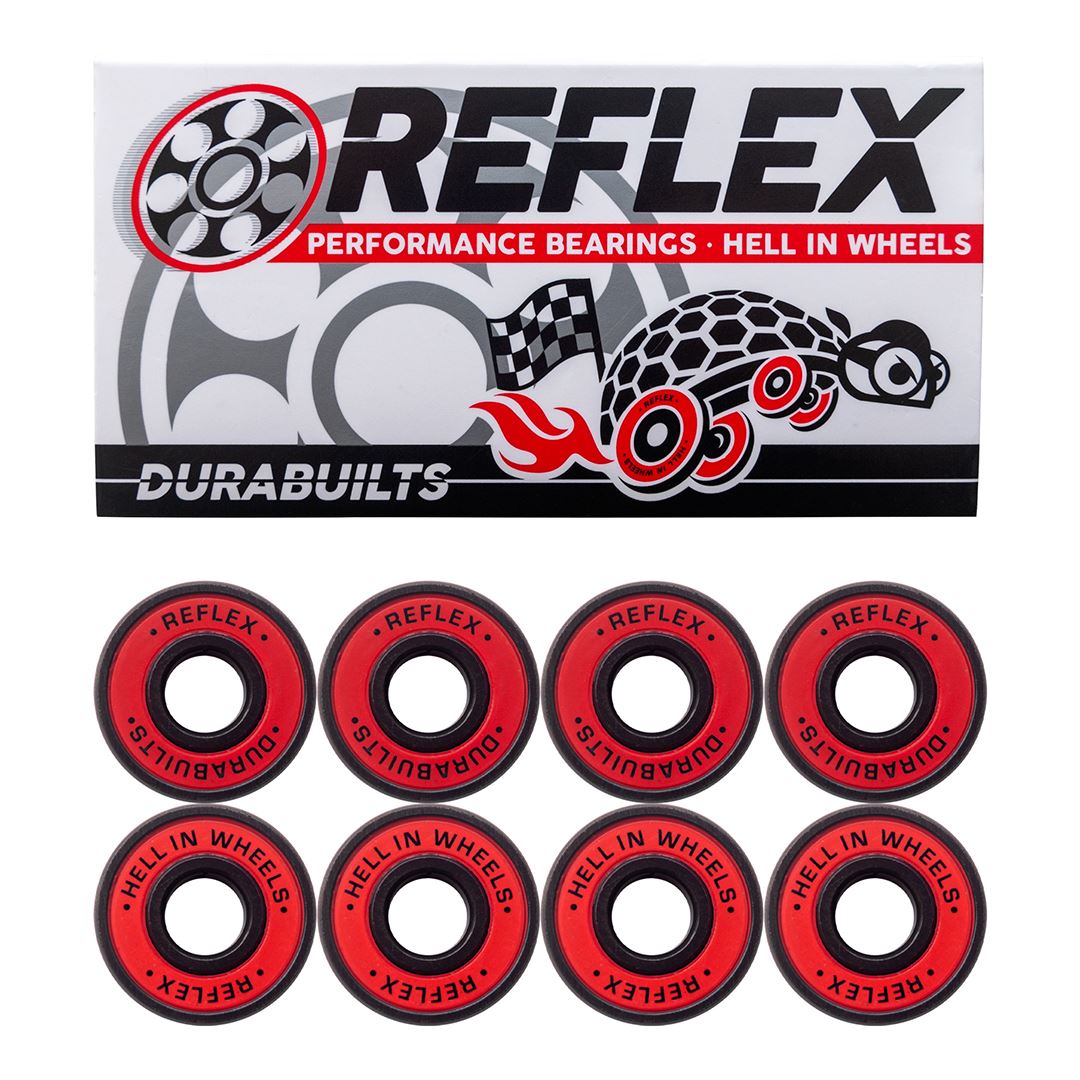 Reflex DURABUILT BEARINGS Red/Black | Skatewarehouse.co.uk