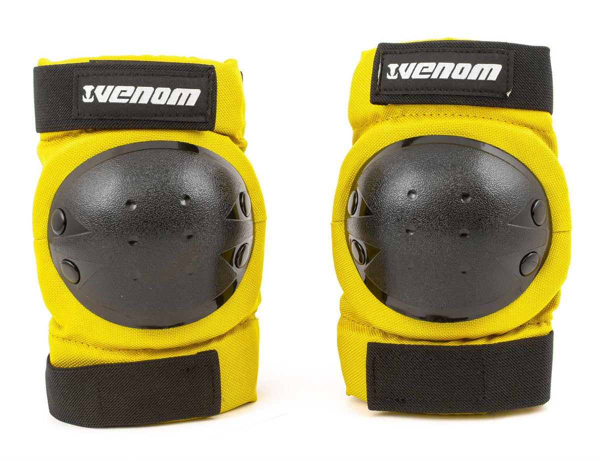 Venom Triple Knee/Elbow/Wrist Pad Set - Yellow Black | Skatewarehouse.co.uk