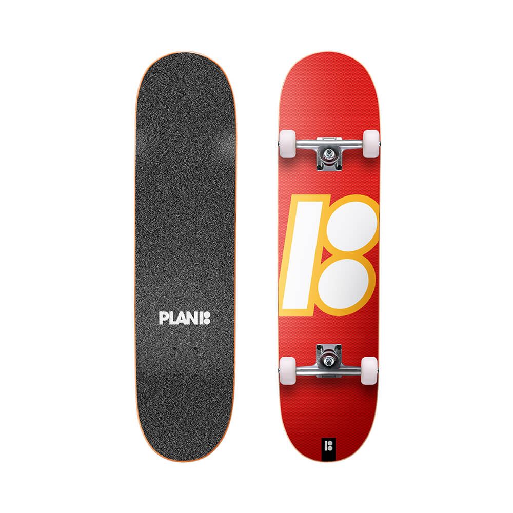 Plan B Slanted OG Red Plan B Complete Skateboard - 7.75 ...