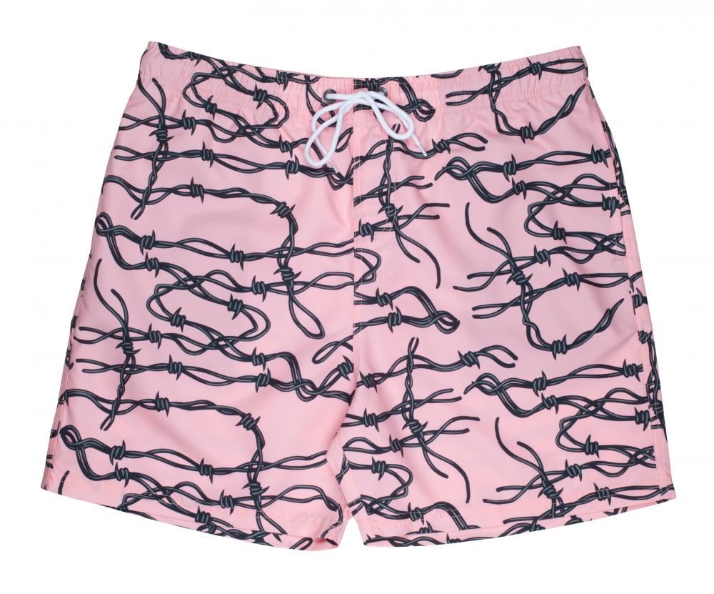 Santa Cruz Short Barbed Wire Swimshort - Pink – Skatewarehouse.co.uk