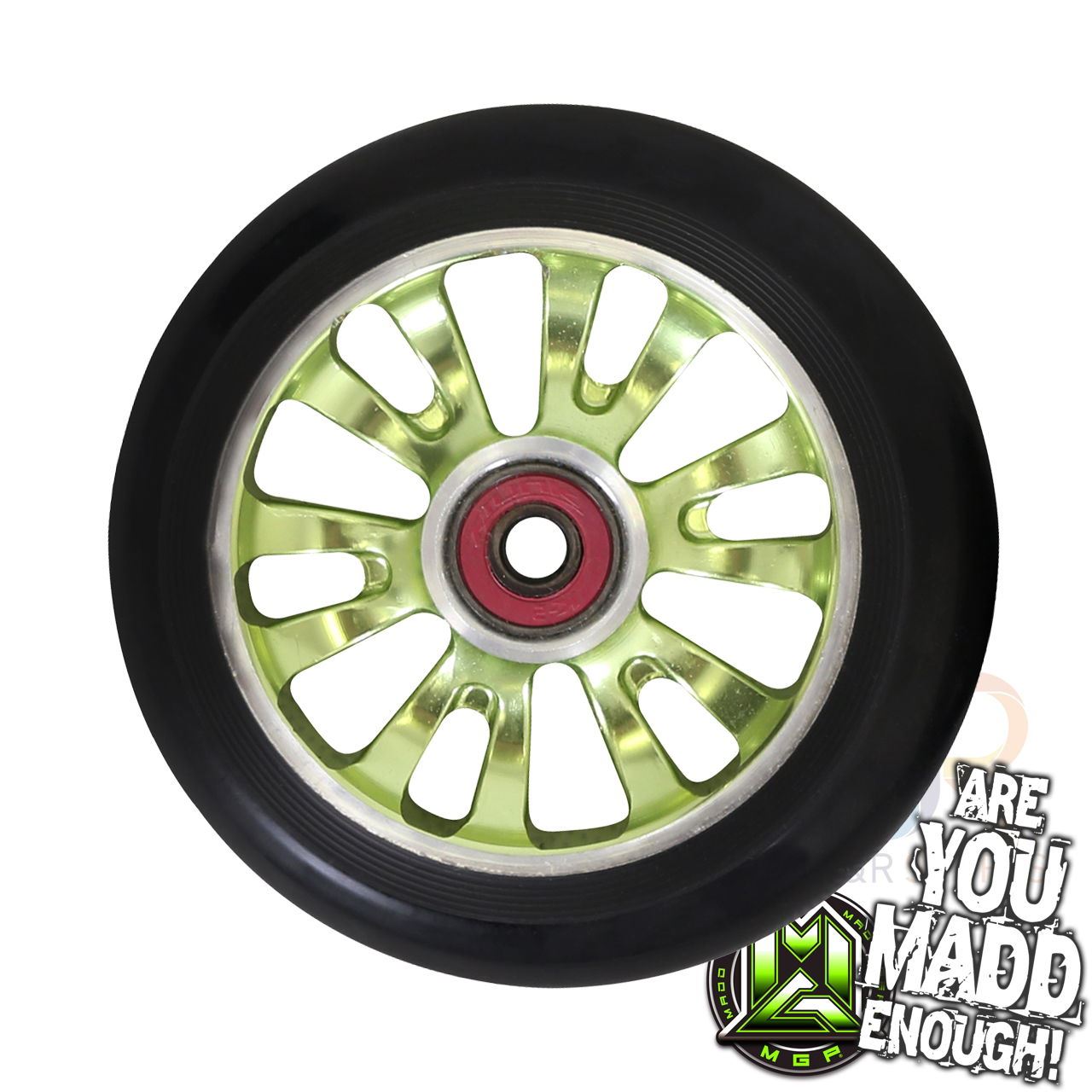 Madd Gear Mgp "Vicious" Wheels 110Mm Inc Bearings - Green/Black ...