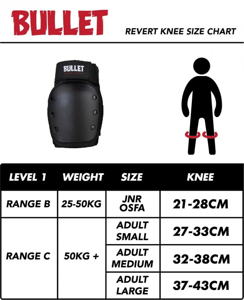 Bullet Pads Revert Knee Adult - Black | Skatewarehouse.co.uk
