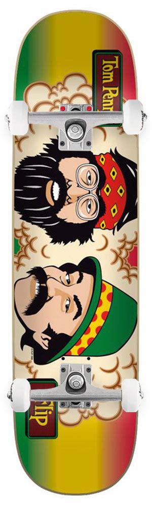 Flip Rasta Stripe Penny Flip x Venom Custom Complete Skateboard - 8.12
