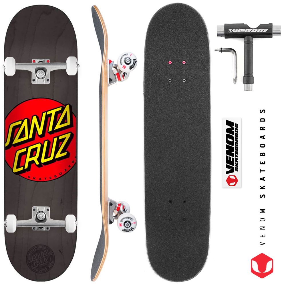Santa Cruz Classic Dot x Venom Skateboards Custom Complete Skateboard ...