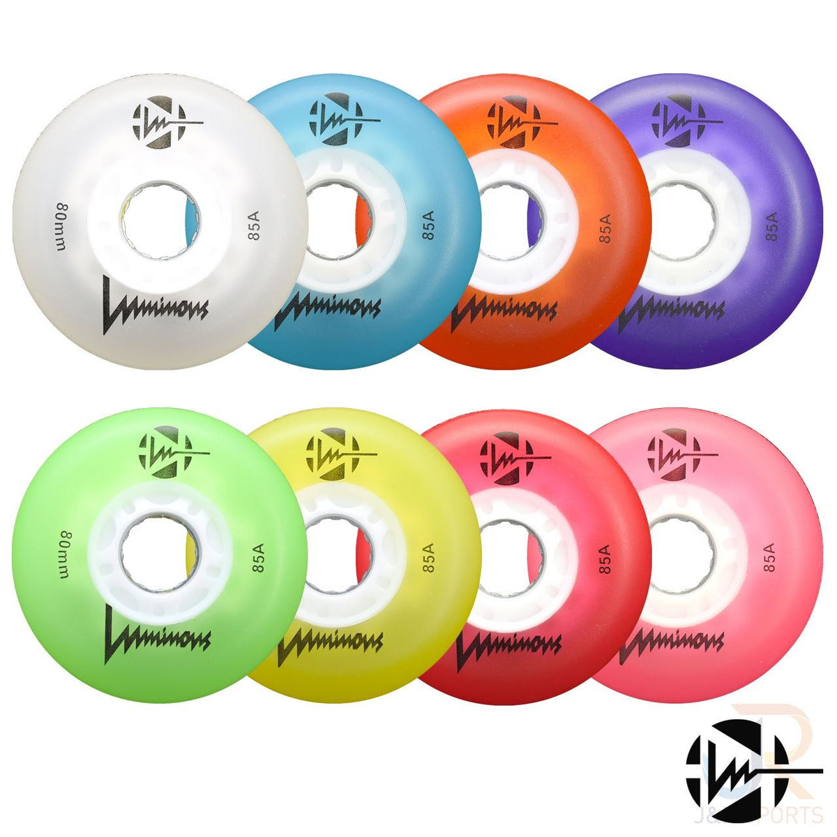 Luminous Led Inline Wheel (Set of 4 Wheels) - Pink Glitter - 80Mm/85A