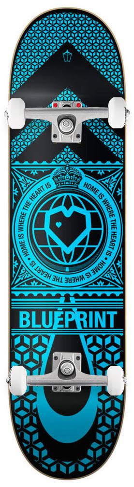 Blueprint Home Deck Black/Blue x Venom Skateboards Custom Complete Ska ...