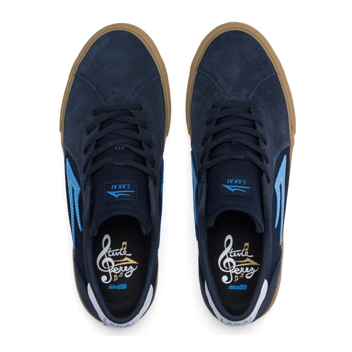 Lakai Flaco 2 Navy Gum Suede Skate Shoes | Skatewarehouse.co.uk