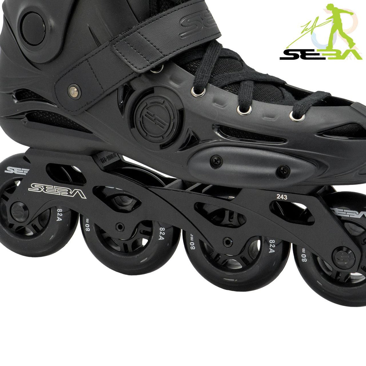 Seba E3 80 Black Inline Skates | Skatewarehouse.co.uk