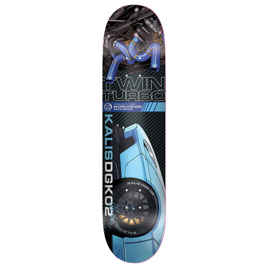 DGK Josh Kalis 'Twin Turbo' Black Carbon Fiber Skateboard Deck - 8.06"