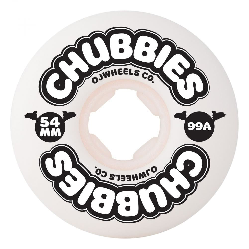 OJ Skateboard Wheels Chubbies 99a - White | Skatewarehouse.co.uk