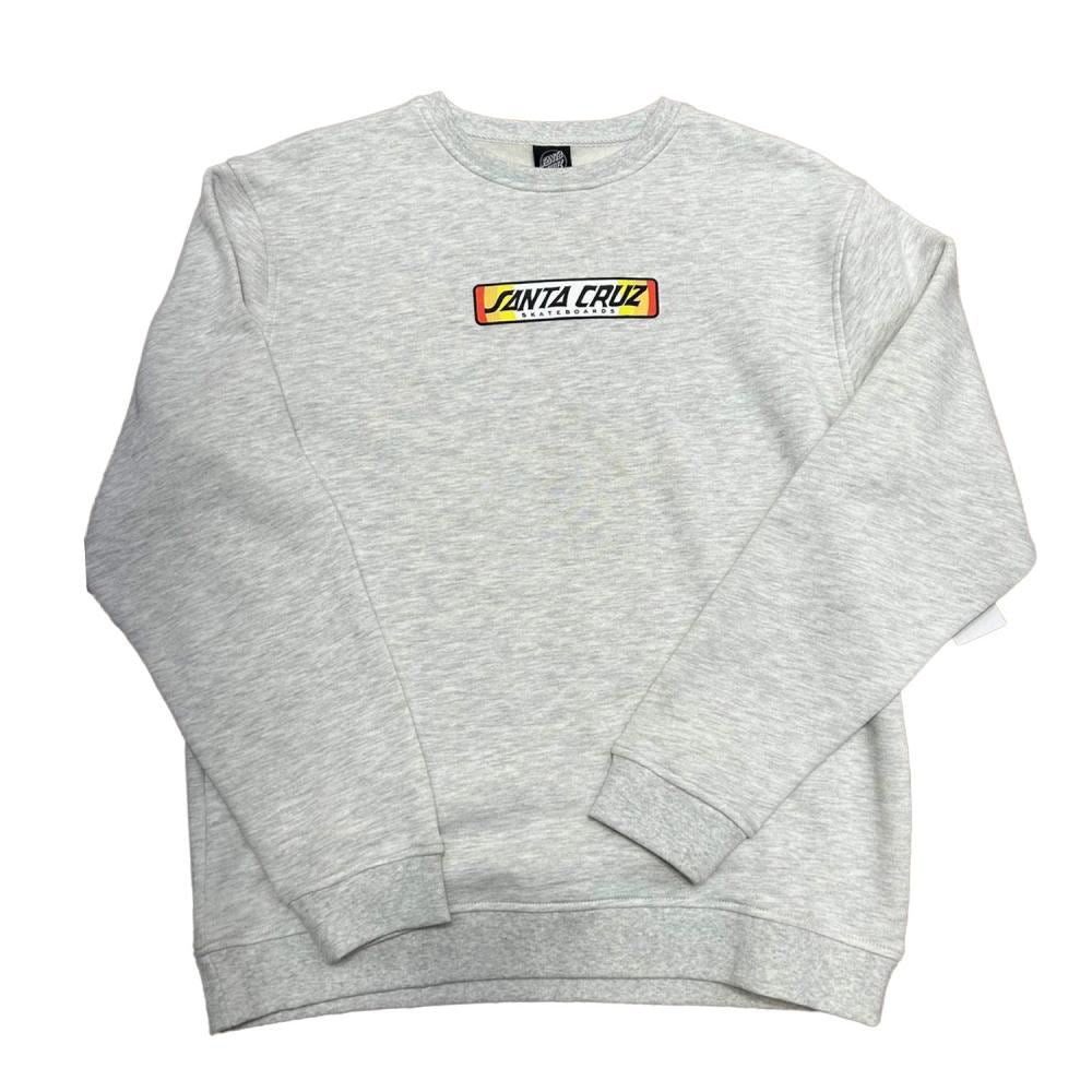 Santa Cruz Crew Sundown Ray Strip Front Crew - Athletic Heather ...