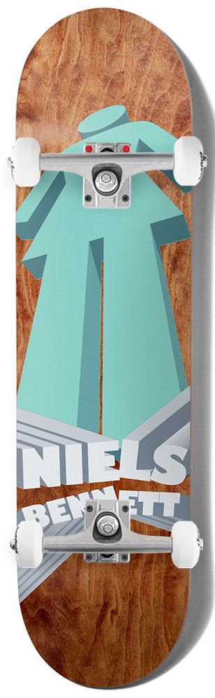 Girl Herspective Niels Bennett x Venom Custom Complete Skateboard - 8.