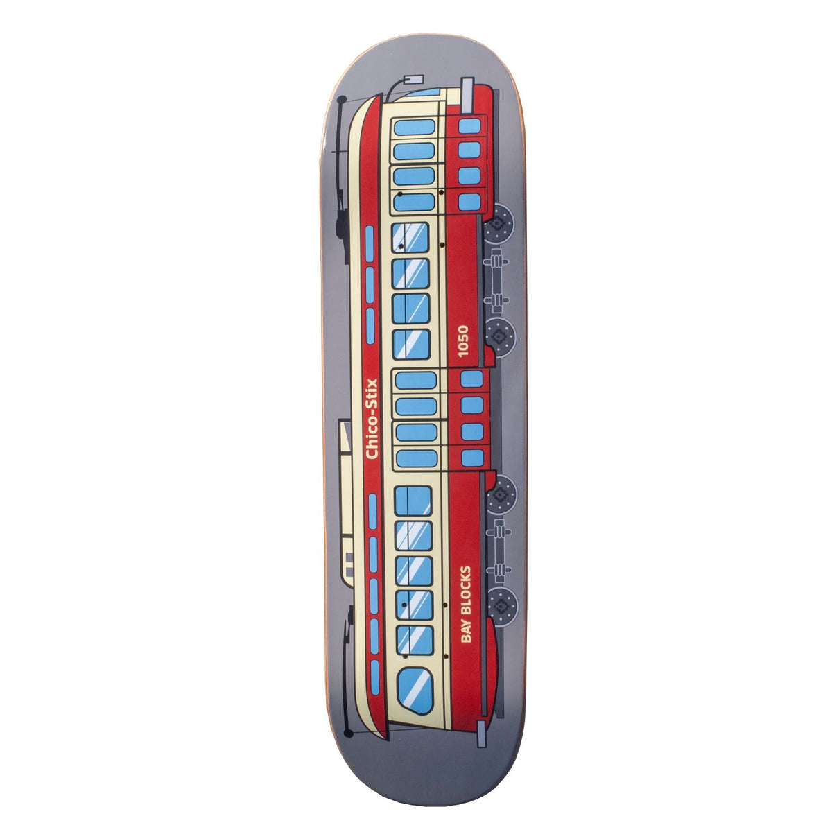 Chico Stix Bay Block SF Trolley Skateboard Deck - 8.25"