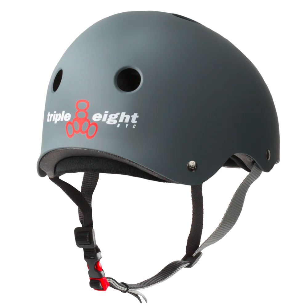 Triple Eight Dual Certified Helmet - Matte Gunmetal Grey ...
