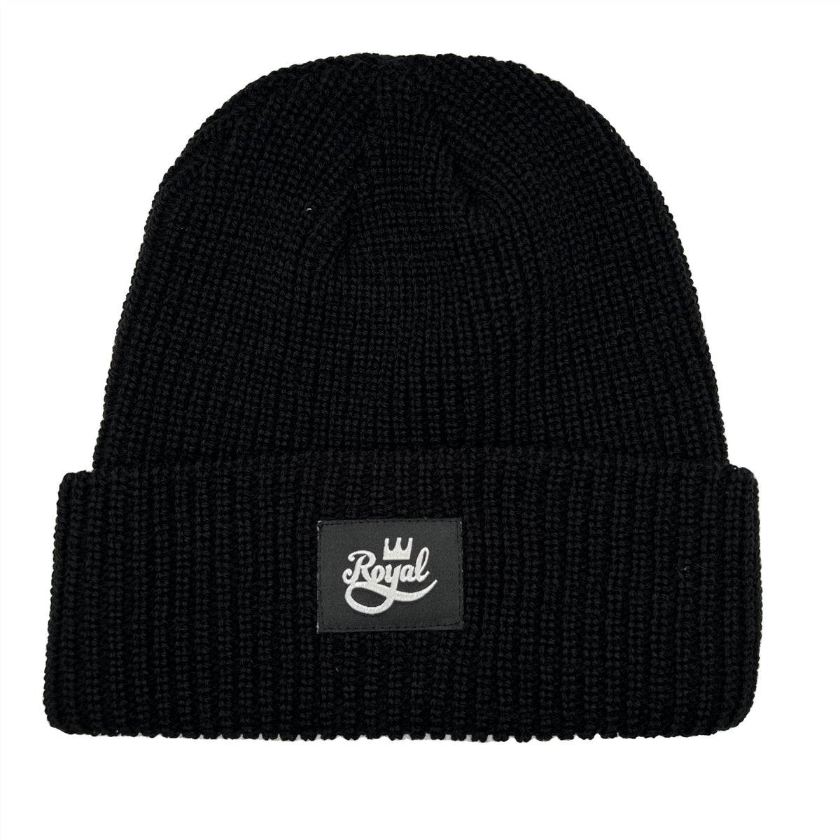 Royal Script Patch Beanie Black | Skatewarehouse.co.uk