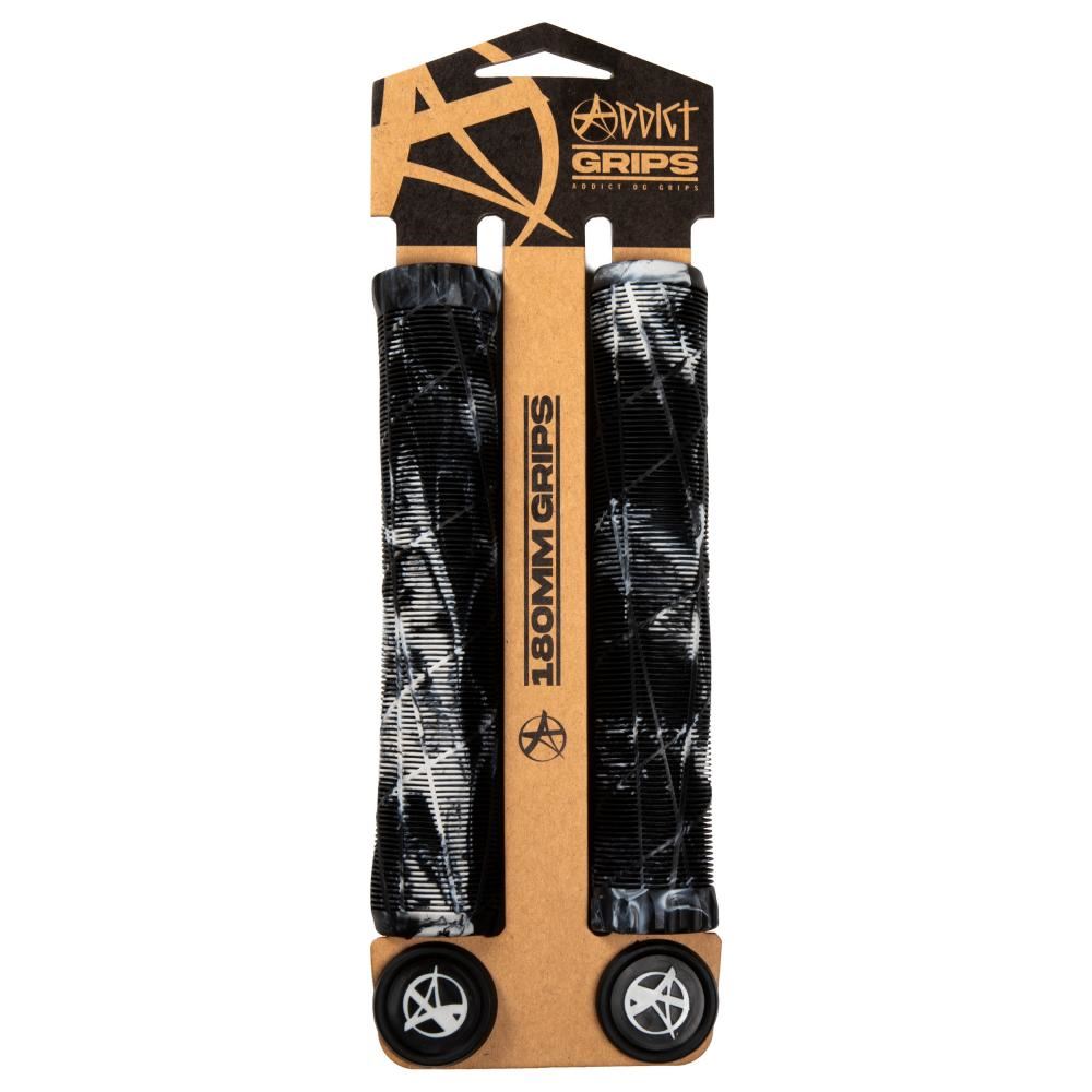 Addict Grips OG Swirl Grips - Black / Grey