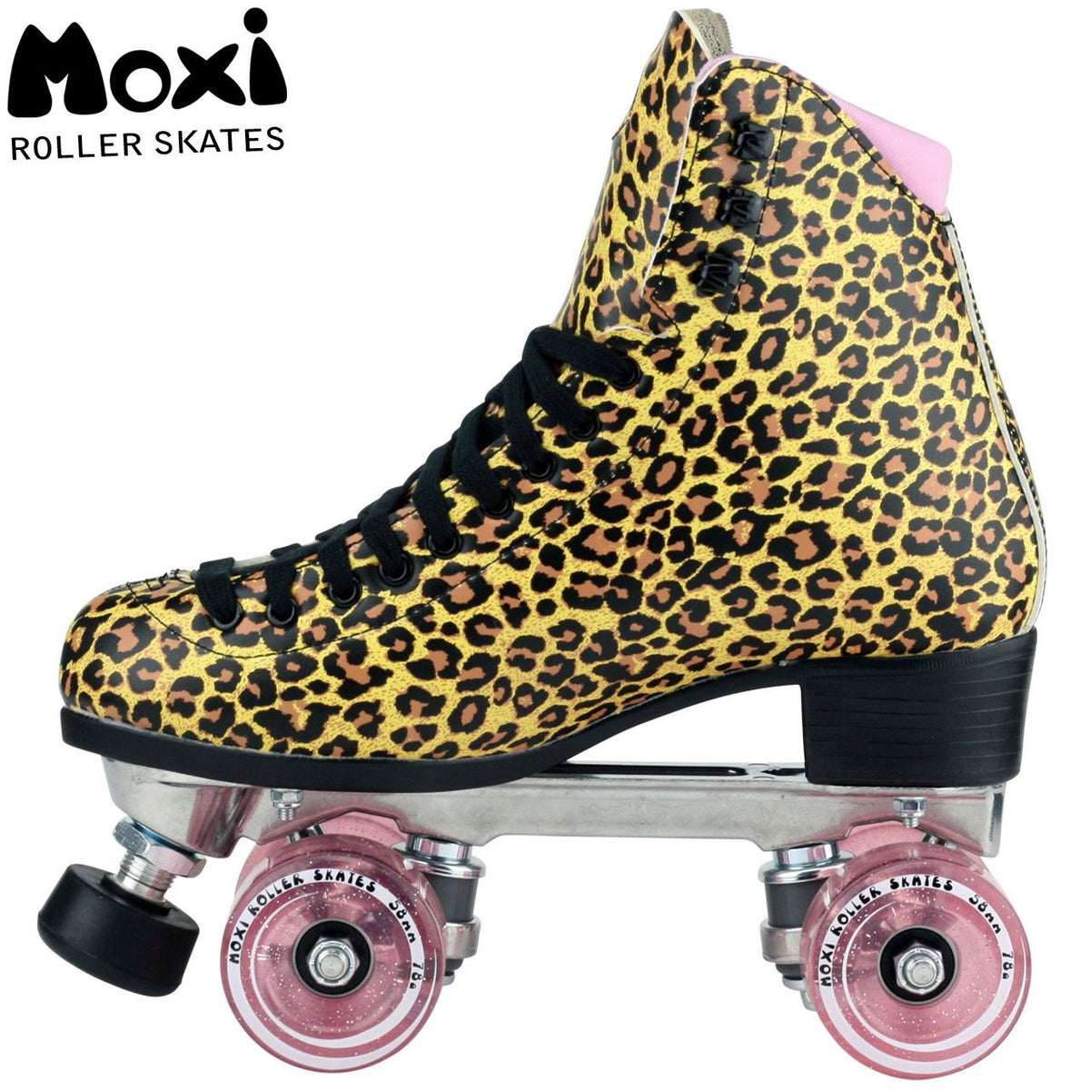 Moxi Skates Ivy Jungle Leopard/Pink Quad Skates | Skatewarehouse.co.uk