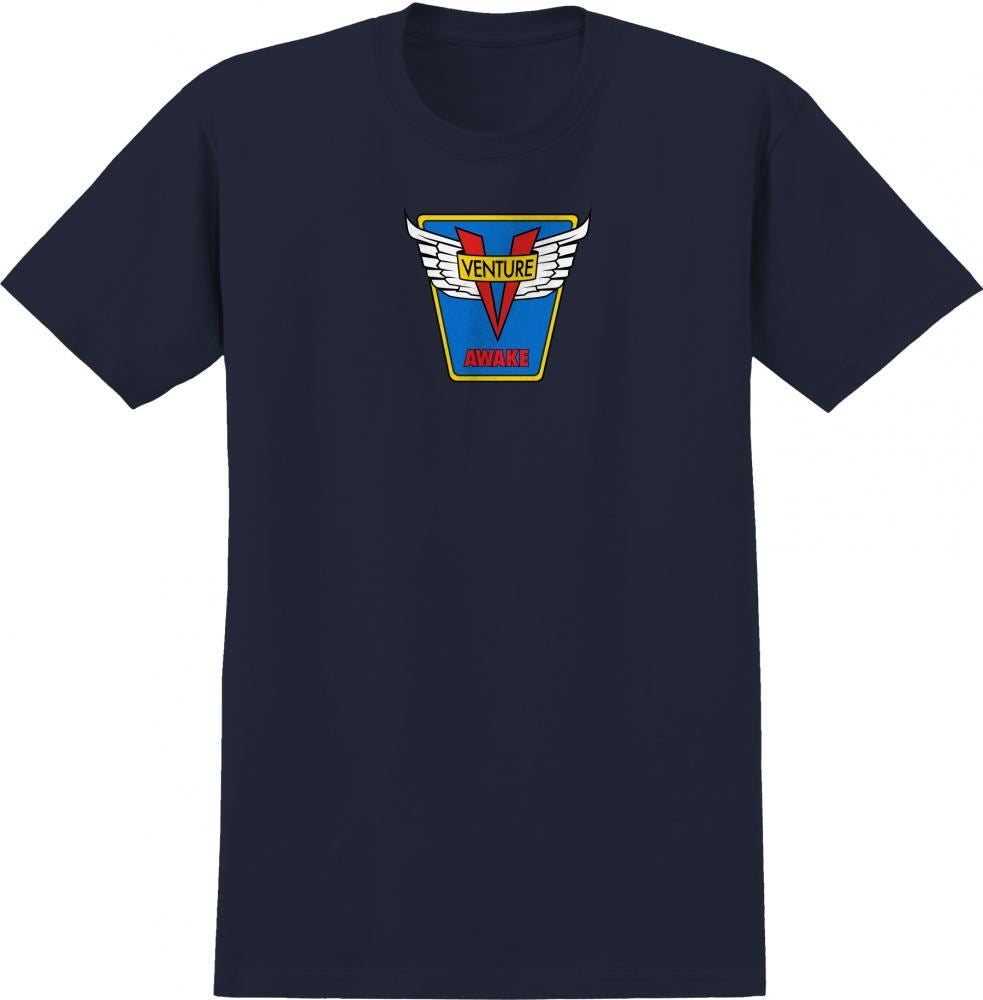 Venture T-Shirt Emblem - Blue / Yellow / Red | Skatewarehouse.co.uk