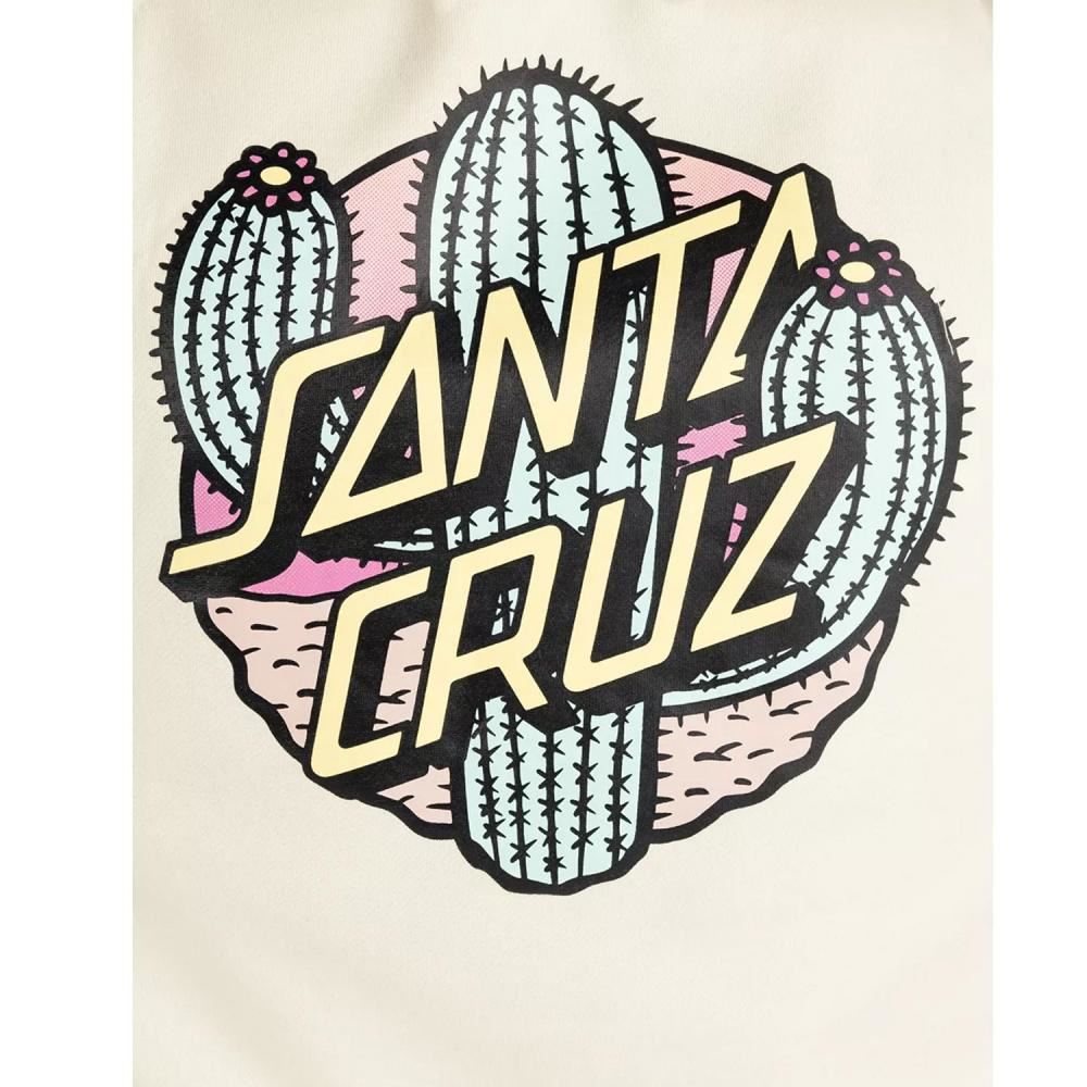 Santa Cruz Crew Cactus Dot Crew - Unbleached Cotton | Skatewarehouse.co.uk