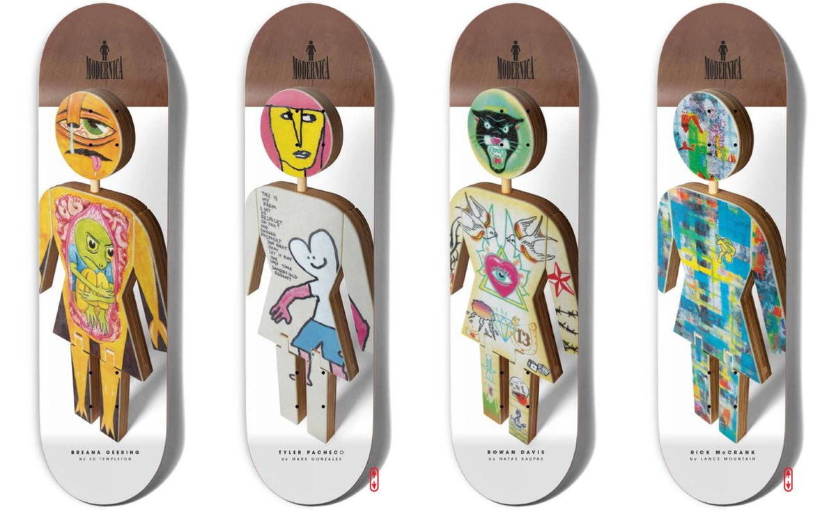 Girl Skateboard Modernica x Natas Kaupas Rowan Davis Skateboard Deck ...