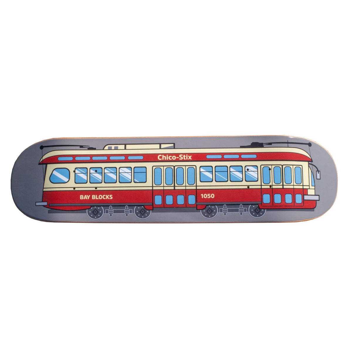 Chico Stix Bay Block SF Trolley Skateboard Deck - 8.25"