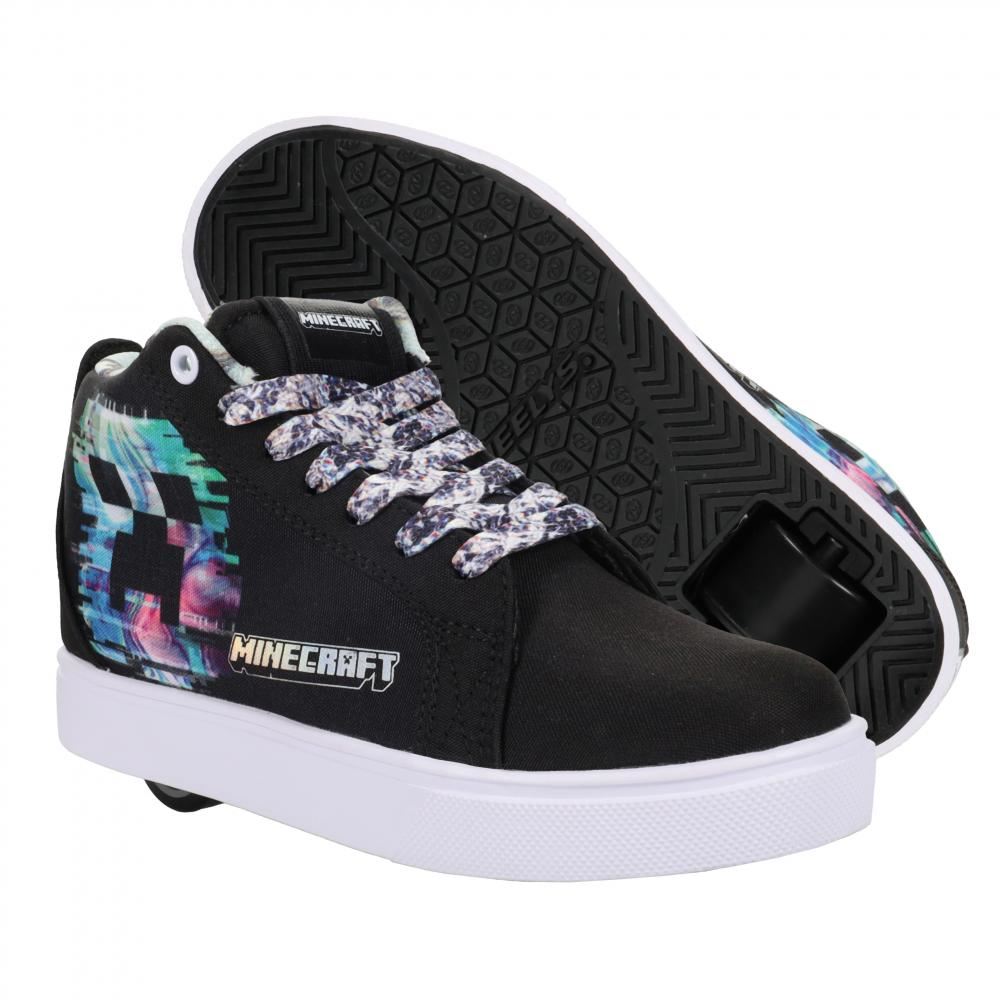Heelys x Minecraft Racer 20 MID MMC - Black / White | Skatewarehouse.co.uk