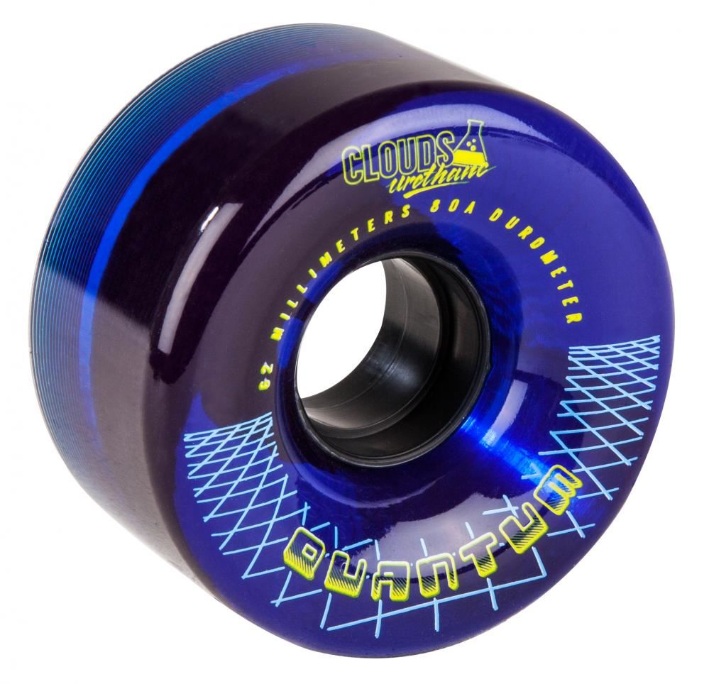 Clouds Urethane Wheels Quantum 80a (4 Pack) - Clear / Blue ...