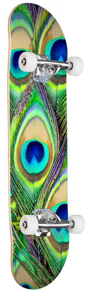 Mini Logo Peacock Feather Complete Skateboard - 7.5" | Skatewarehouse.co.uk